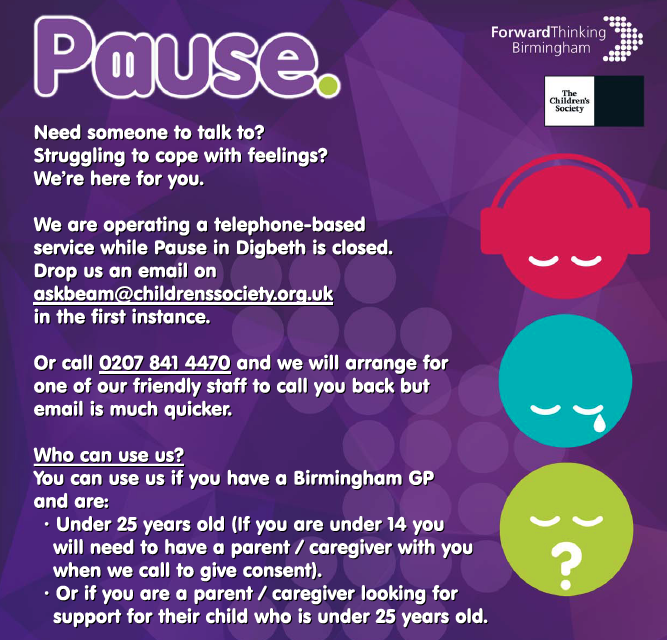 Pause Call Back Service | Birmingham Churches Together