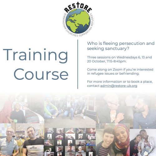 Befriending training with Restore | Birmingham Churches Together