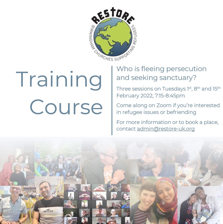 Restore Training Course Spring 2022 | Birmingham Churches Together