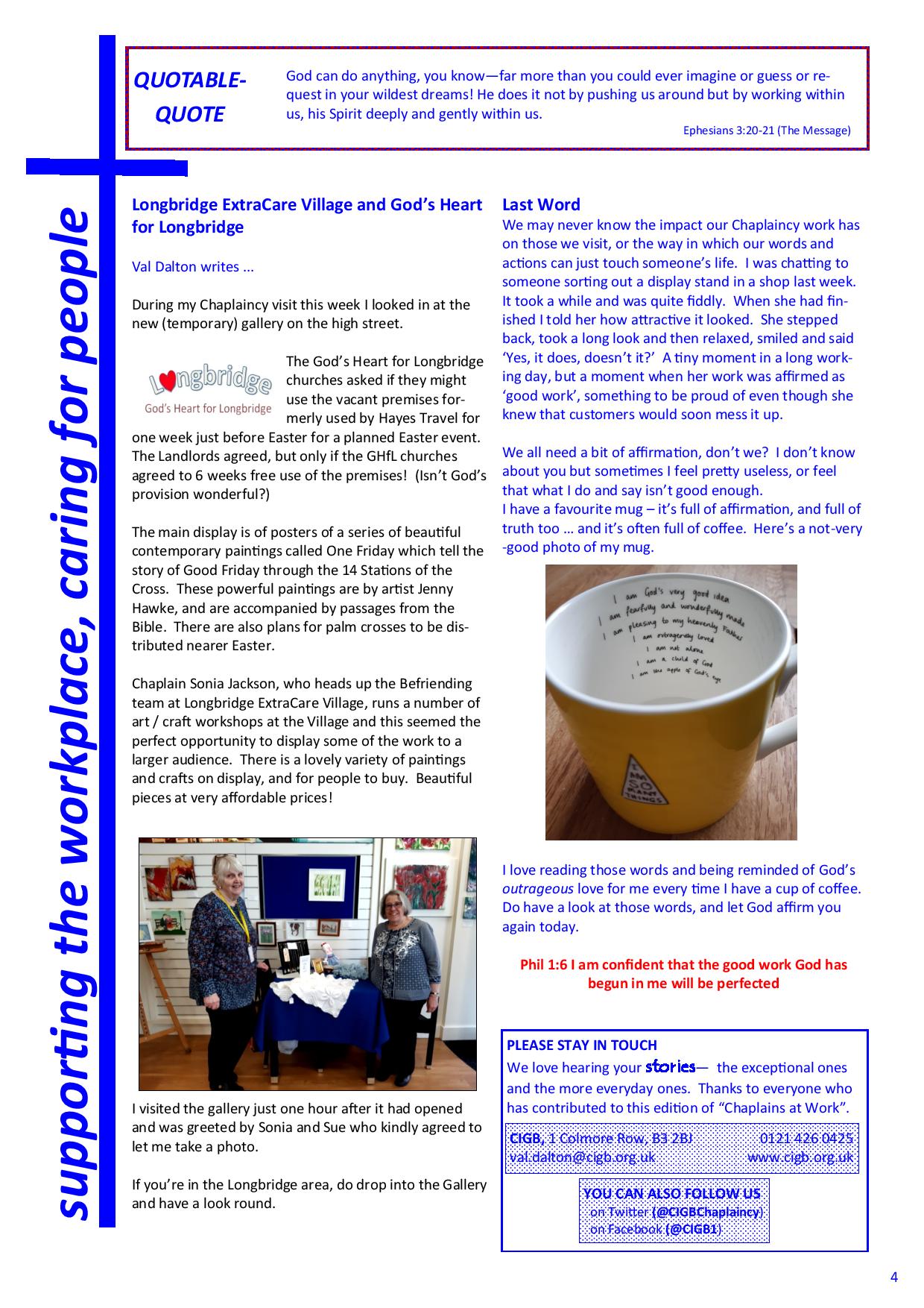 Workplace chaplaincy | Birmingham Churches Together