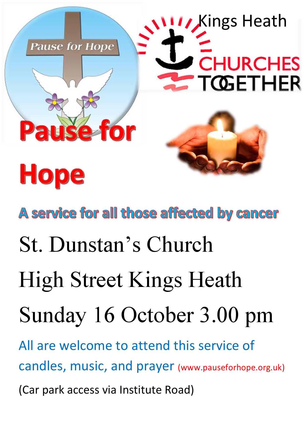 Pause for Hope service | Birmingham Churches Together