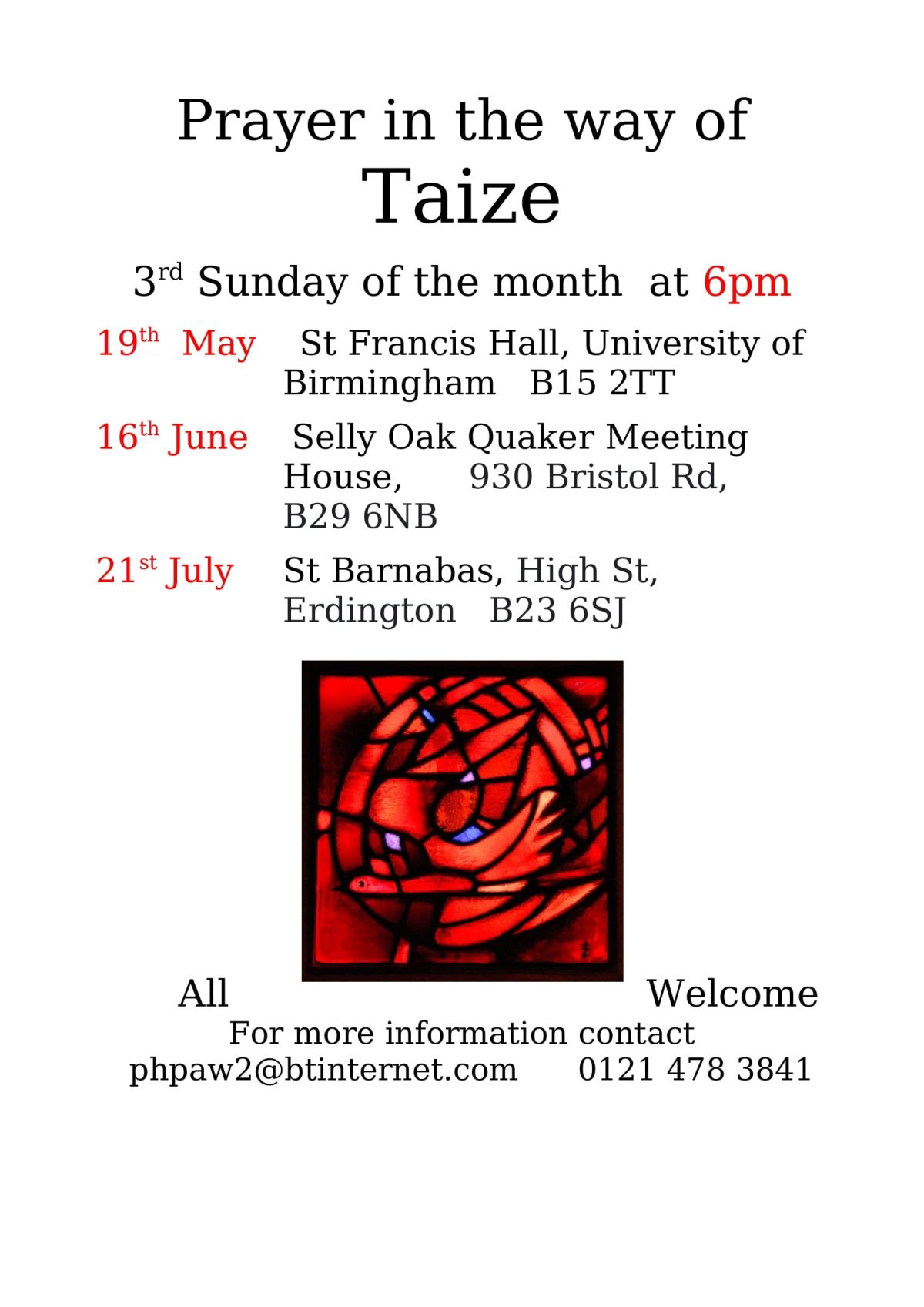 Prayer in the way of Taize | Birmingham Churches Together