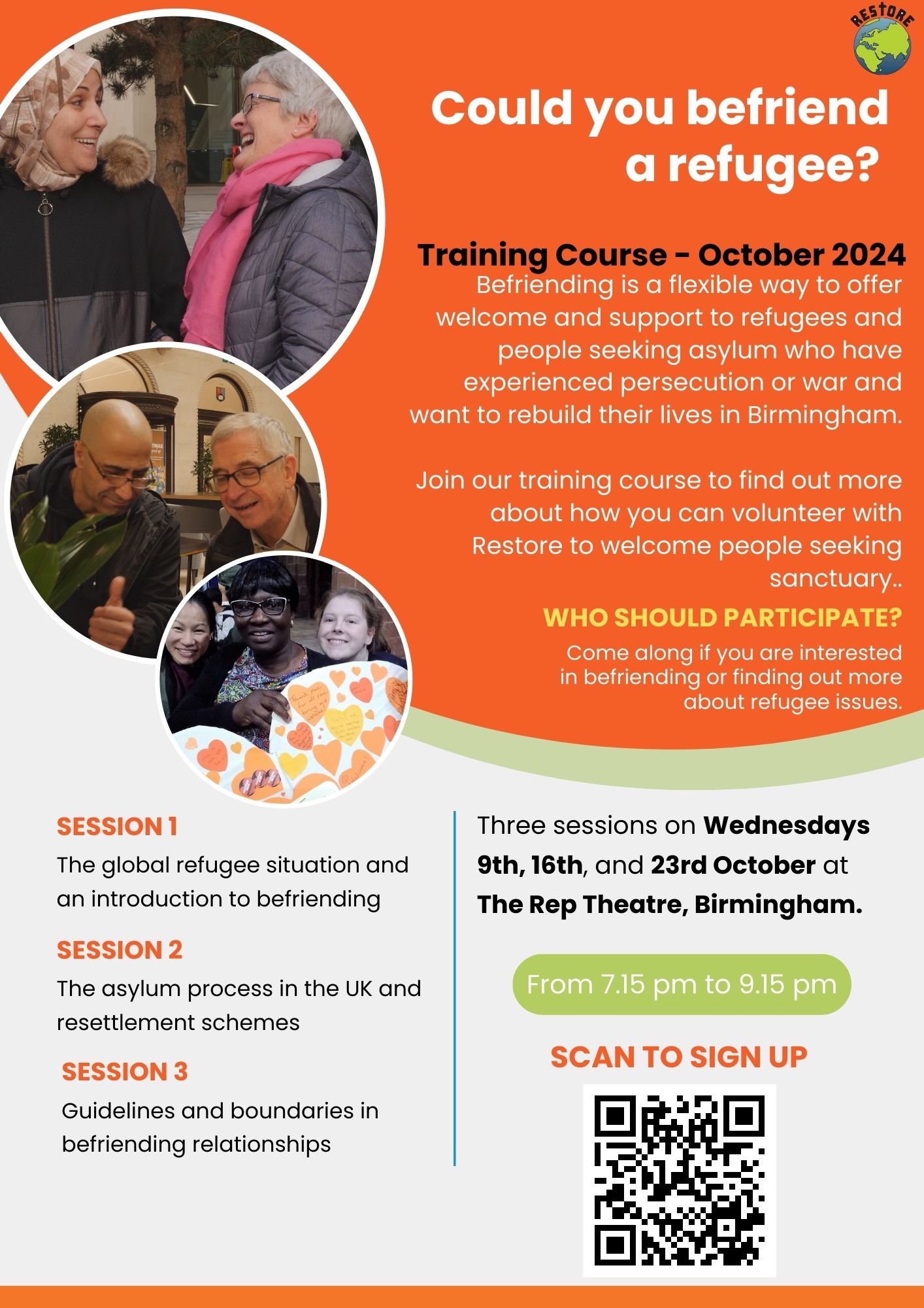 Restore’s Autumn Training Course | Birmingham Churches Together