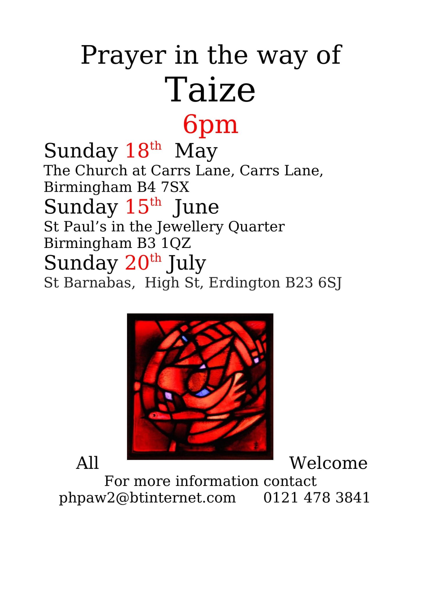 Prayer in the way of Taize | Birmingham Churches Together